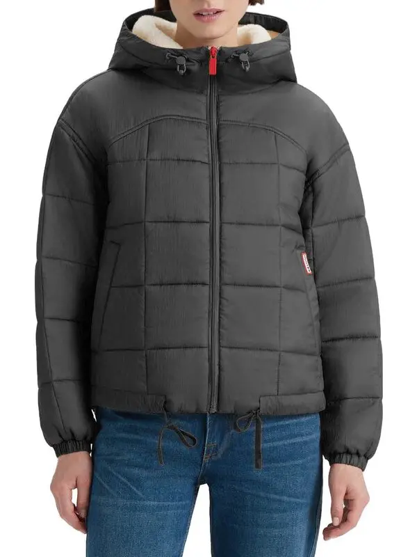 Hunter Crinkle Puffer Jacket - Black