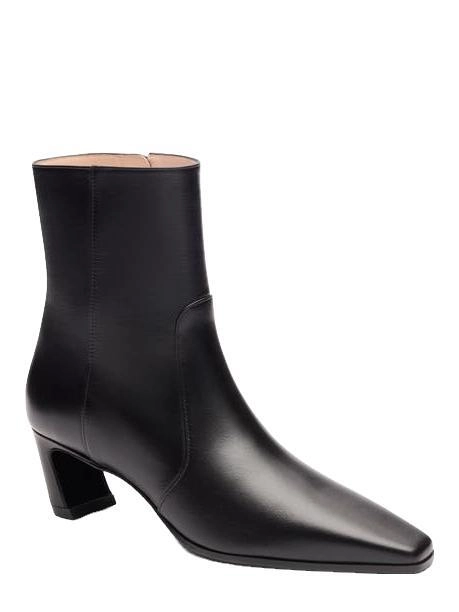 STUART WEITZMAN Stassi Zip Bootie 50 - Black/black