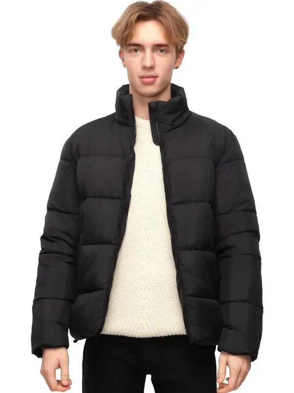ROKKA&ROLLA Lightweight Puffer Jacket - Black