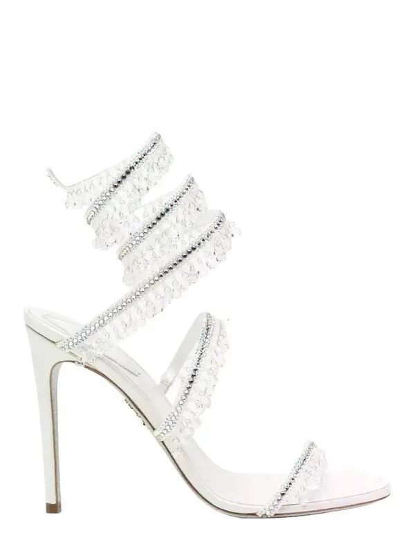 Rene Caovilla 105mm Chandelier Sandals - White