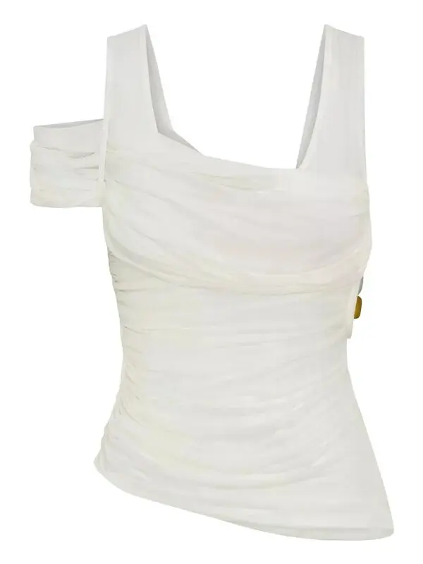 Christopher Esber Beach Glass Draped Tank Top - White