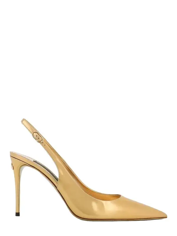 Dolce & Gabbana 90mm Pointed-toe Slingback Pumps - Gold