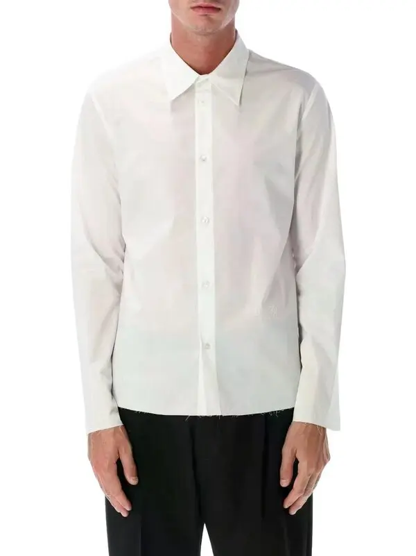 MAISON MARGIELA Frayed-hem Shirt - White