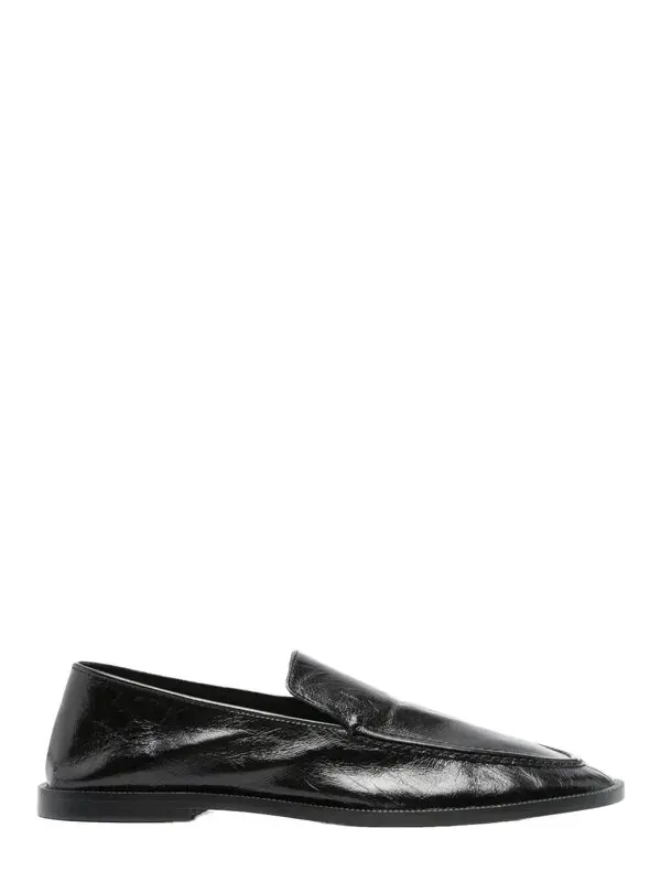 ALYSI Leather Loafers - Black