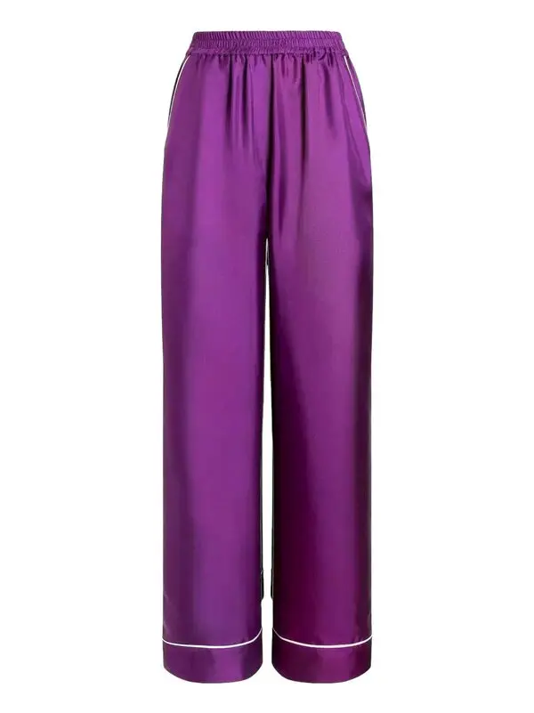 Dolce & Gabbana Silk Trousers - Purple