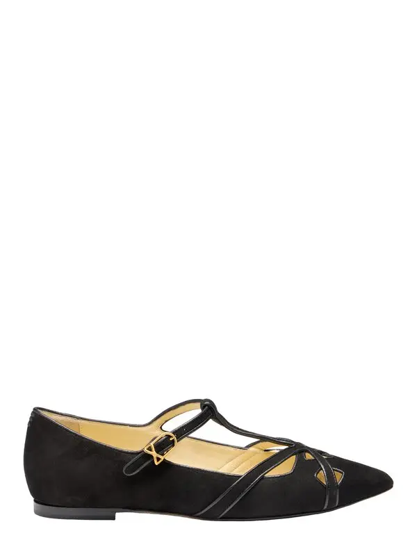 Sarah Flint Perez Flat - Black Suede