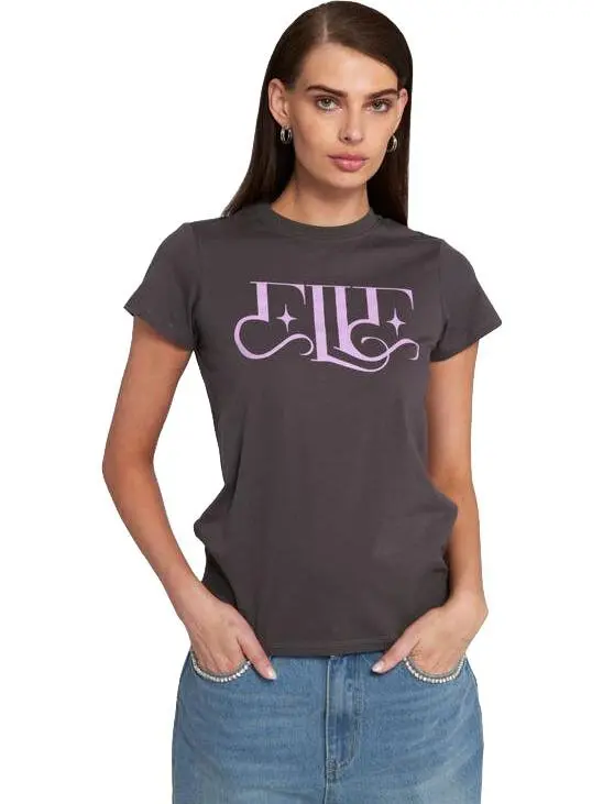 ELLE COLLECTION Graphic Tee - Grey