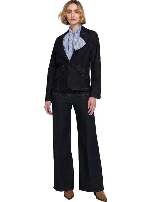 ELLE COLLECTION Tailored Denim Blazer - Indigo