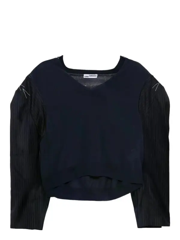 SONIA CARRASCO Paneled Top - Blue