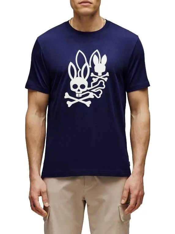 Psycho Bunny Aussie Appliqué Graphic T-shirt - Evening Blue