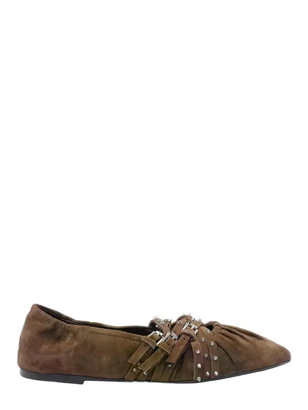 Ash Brendah Pointed-toe Ballet Flats - Brown