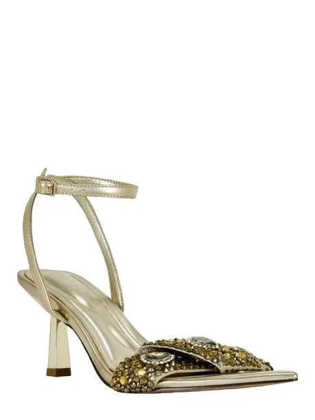 AZALEA WANG Mael Ankle Strap Sandal - Gold