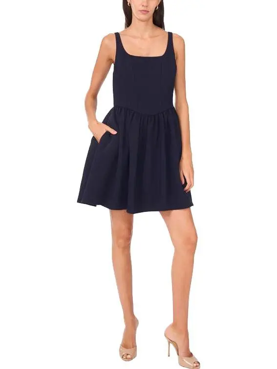 CECE DUPRAZ Fit & Flare Mini Dress - Classic Navy 407