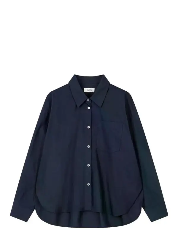 STUDIO TOMBOY Chest-pocket Shirt - Blue