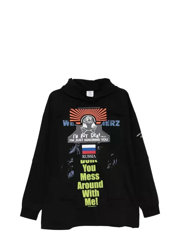 Vetements Patchwork Hoodie - Black