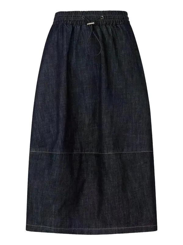 STUDIO TOMBOY Drawstring Denim Skirt - Blue