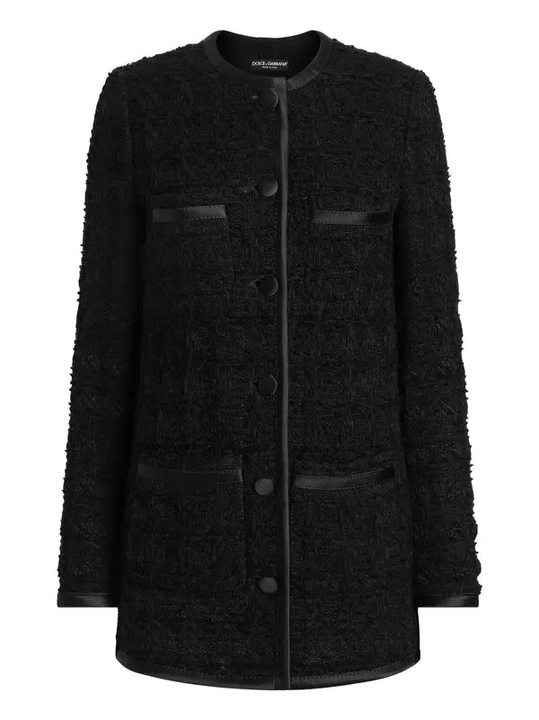 Dolce & Gabbana Single-breasted Tweed Jacket - Black