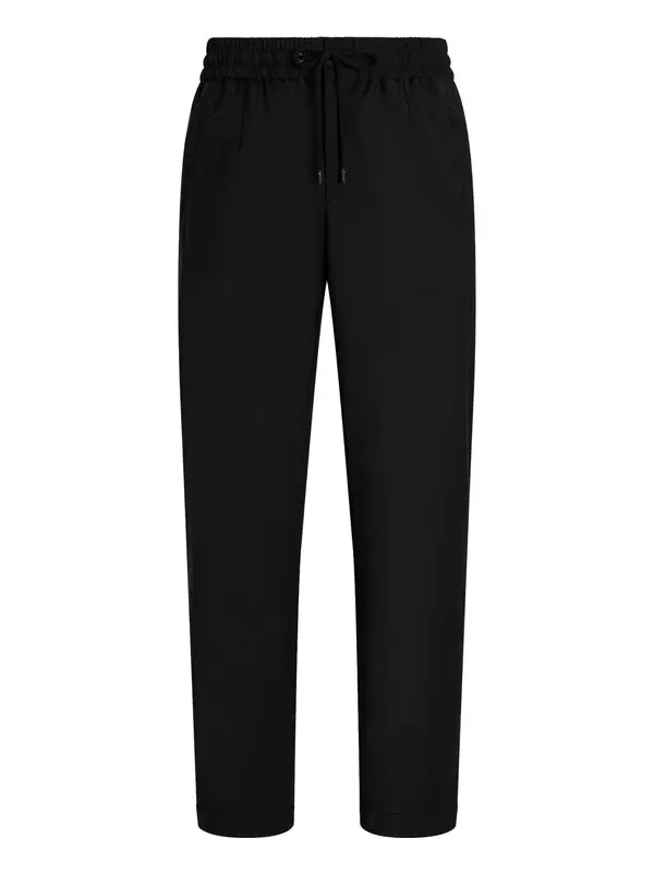 Dolce & Gabbana Structured Wool Canvas Trousers - Black