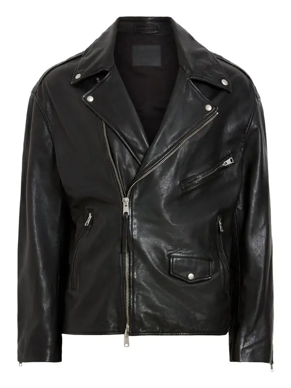 ALLSAINTS Leather Bradford Biker Jacket - Black