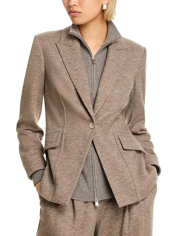 Simkhai Auden Blazer Coat - Light Bronze