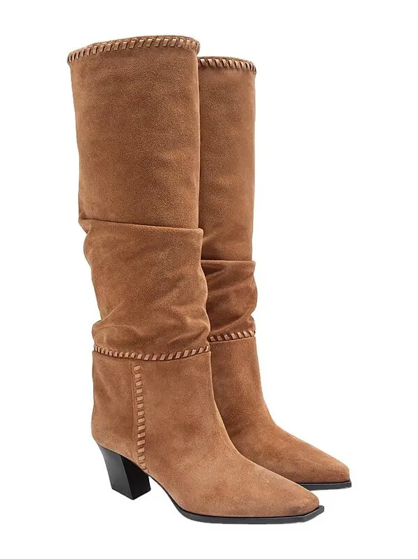 JIMMY CHOO Hart Stitch Kb 60 Knee High Boots - Toffee
