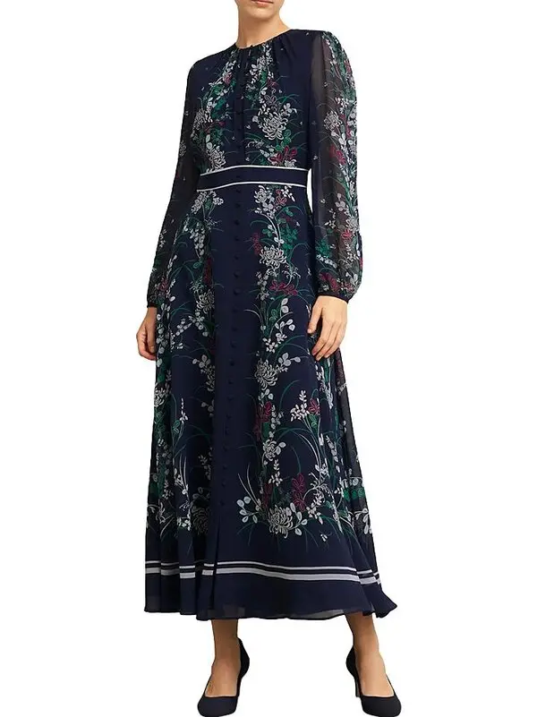 HOBBS LONDON Sia Silk Dress - Midnight