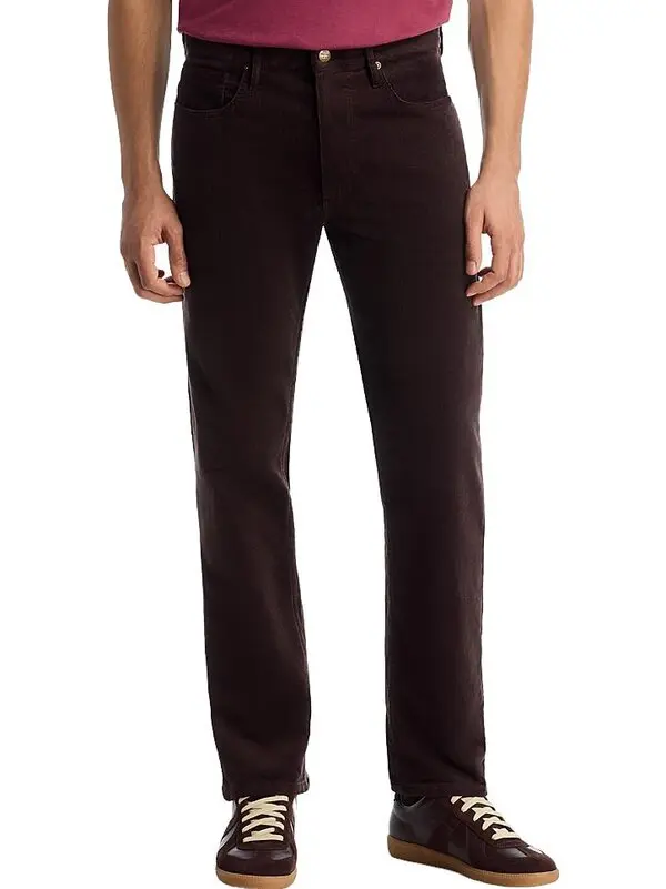 Marine Layer 5 Pocket Slim Straight Fit Cords Trousers - Dark Brown