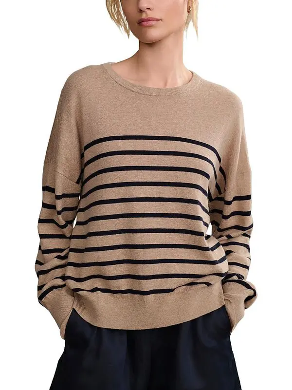 Jenni Kayne Avery Crewneck Sweater - Oat Navy