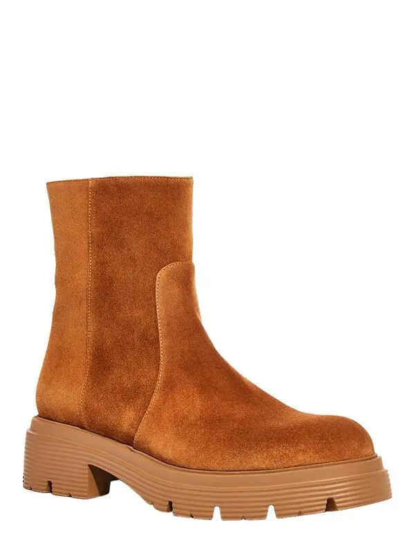 STUART WEITZMAN Hudson Lite Zip Booties - Doe Suede