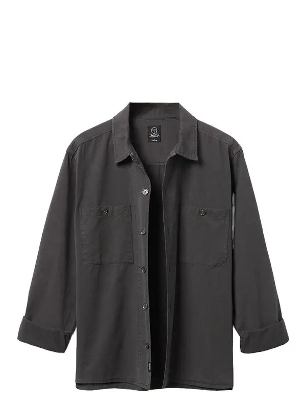 Junk Food Clothing Washed Twill Work Shirt - Vintage Black