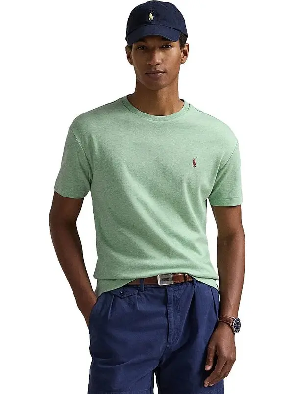 Polo Ralph Lauren Cotton Embroidered Logo Tee - Cleadon Heather