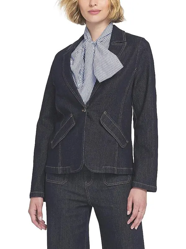 ELLE COLLECTION Denim Blazer - Dark Blue