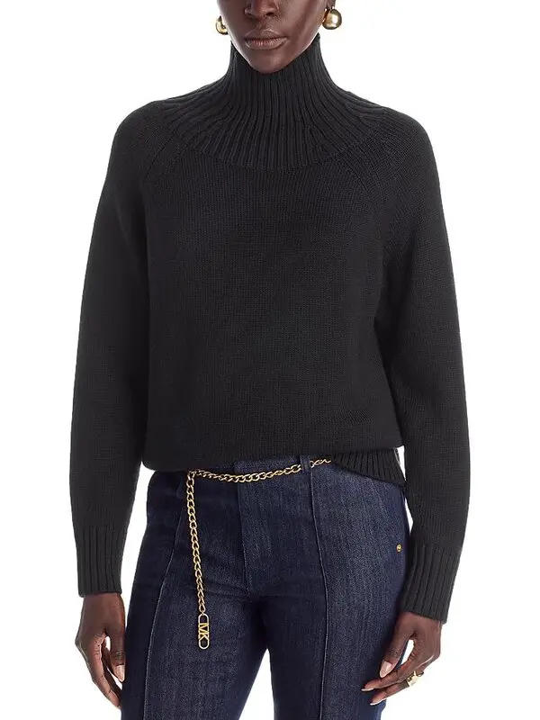 Michael Kors Turtleneck Wool Sweater - Black
