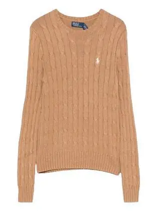Polo Ralph Lauren Logo Pullover - Collection Camel Melange