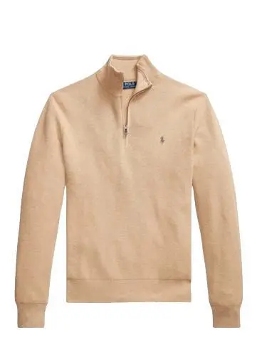 Polo Ralph Lauren Long Sleeve 1/2 Zip Pullover - Camel Melange