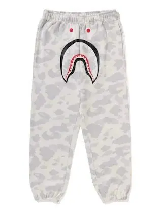 A BATHING APE City Camo Shark Relaxed Fit Sweatpants - White