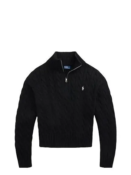 Polo Ralph Lauren Half-zip Long-sleeve Top - Black