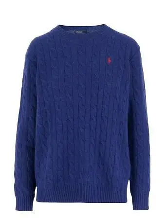 Polo Ralph Lauren Long Sleeve Crew Neck Pullover - Midnight Cobalt Blue