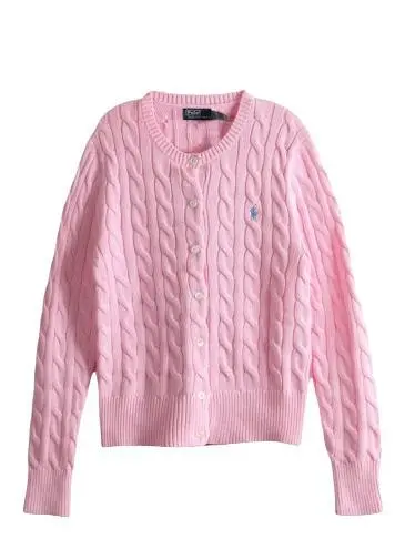 Polo Ralph Lauren Long Sleeve Cardigan - Carmel Pink