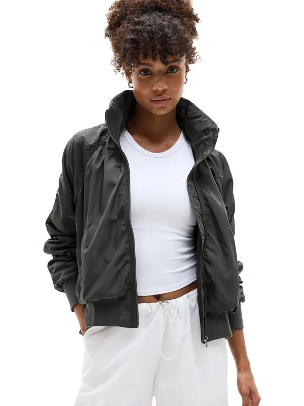 Athleta Jetset Bomber - Shadow Grey