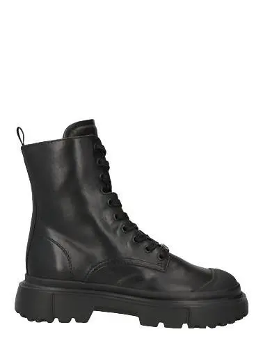 Hogan Leather Ankle Boots - Black