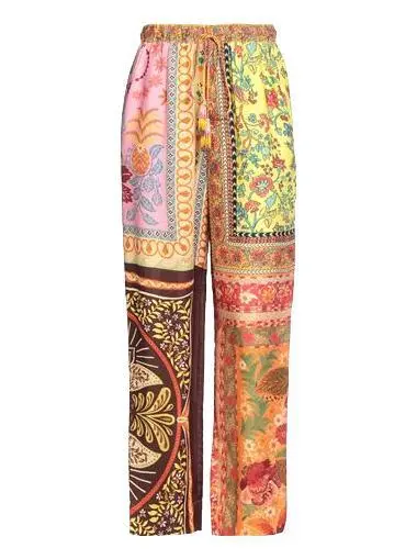 Farm Rio Floral-print Straight-leg Pants - Orange