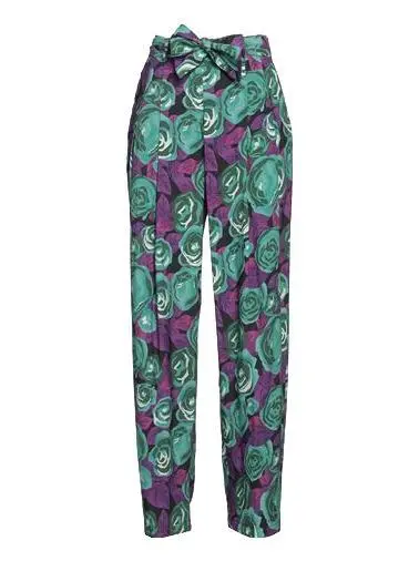8PM Floral Print High-waisted Pants - Green