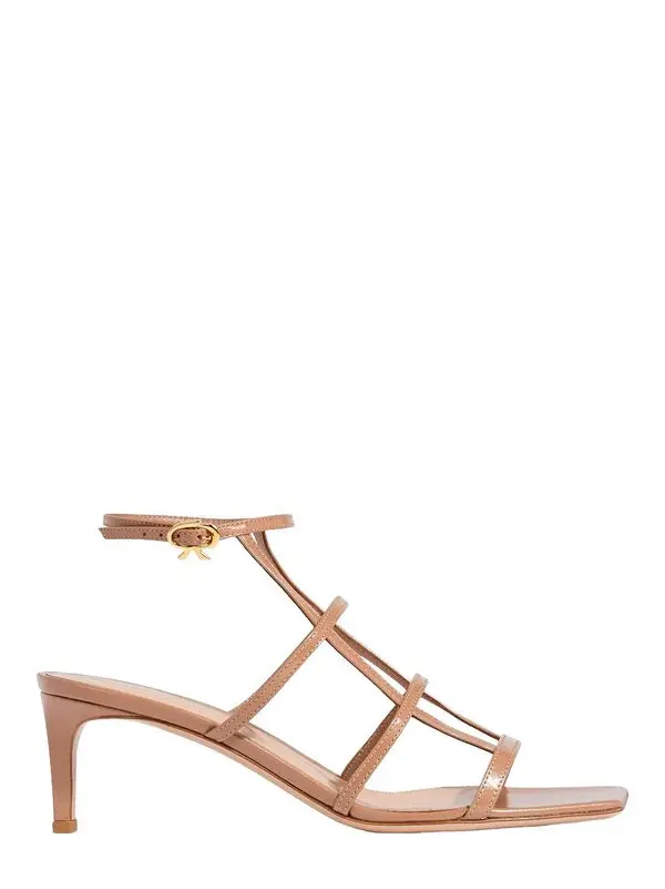 GIANVITO ROSSI Mondry 55 Leather Sandals - Light Brown