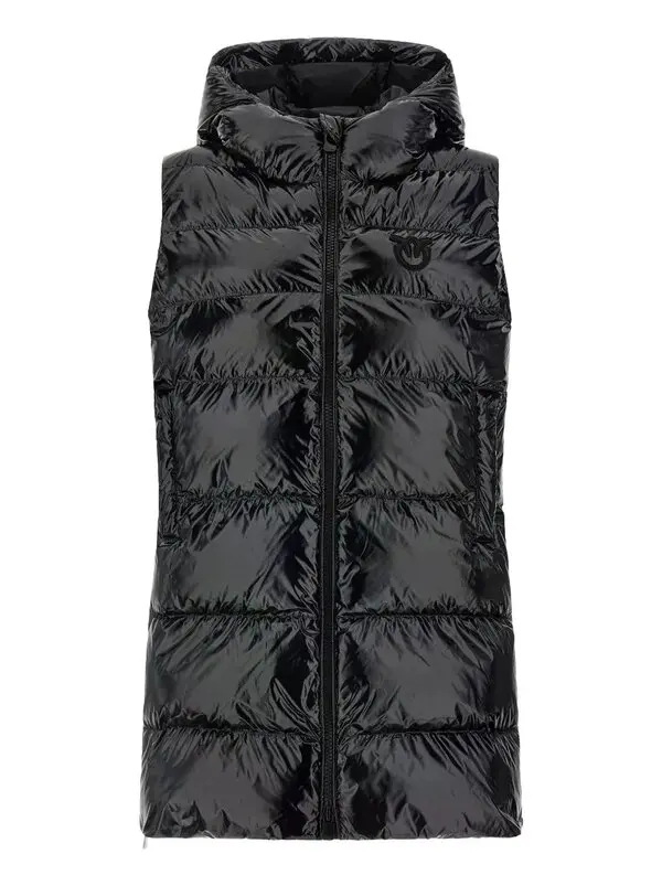 Pinko Quilted Hooded Gilet - Black