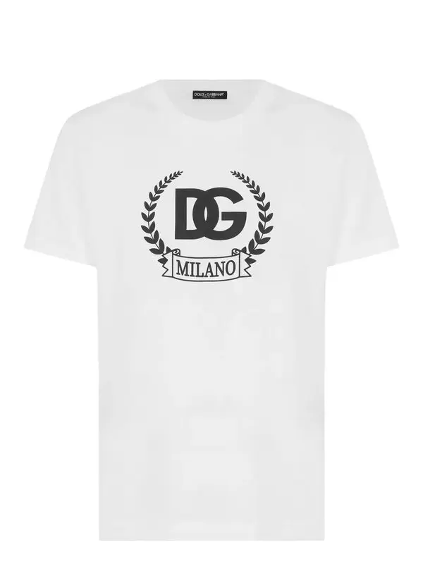 Dolce & Gabbana Crew-neck Logo-print T-shirt - White
