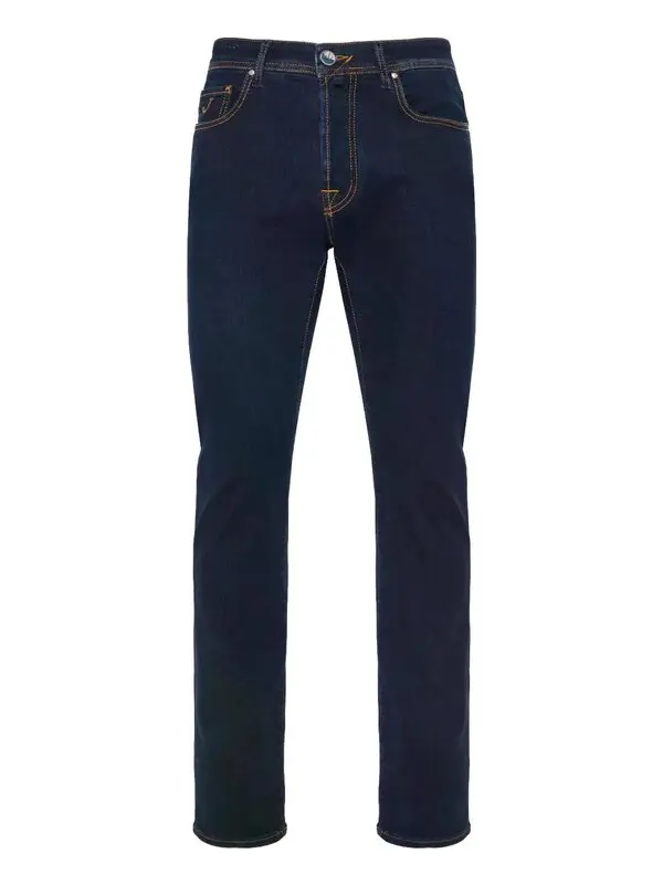 Jacob Cohen Logo-patch Jeans - Blue