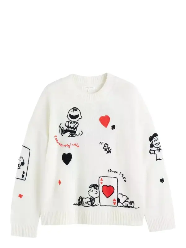Chinti & Parker X Peanuts Crew-neck Sweater - Neutrals