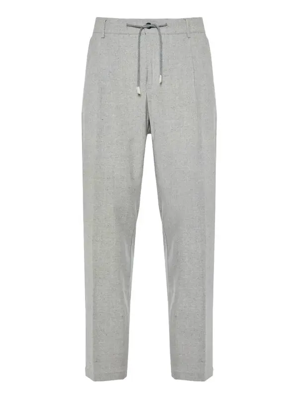 Eleventy Drawstring Pleated Trousers - Grey
