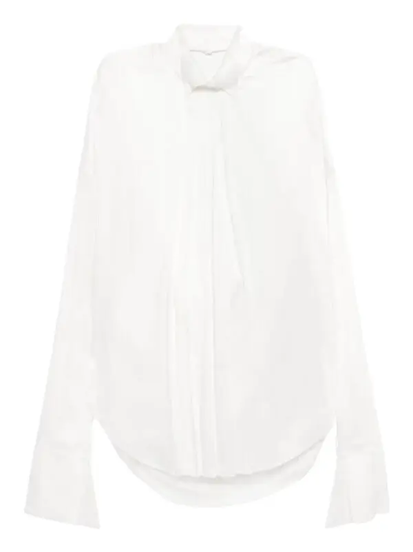 Gaze De Lin Pleated Open-back Shirt - White